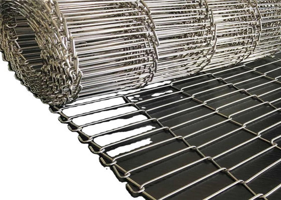 Food grade 304 stainless steel flat flex wire mesh conveyor belt for bread baking