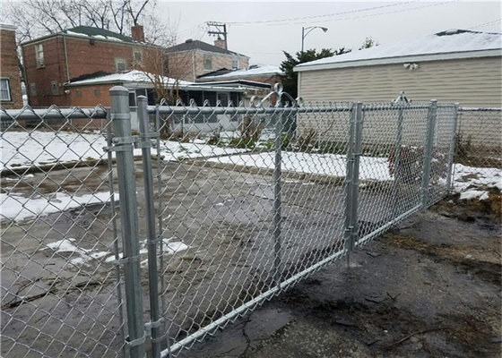 6ft x 50ft Galvanized Steel 9 Gauge heavy duty industrial chain link fencing
