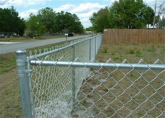 8 ft High Galvanized 2-1/4" x 11-1/2 Ga , Mesh 50 ft Roll Chain Link Fence