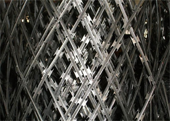 Razor blade wire mesh roll / security razor blade fence for house / BTO-22 razor barbed wire mesh