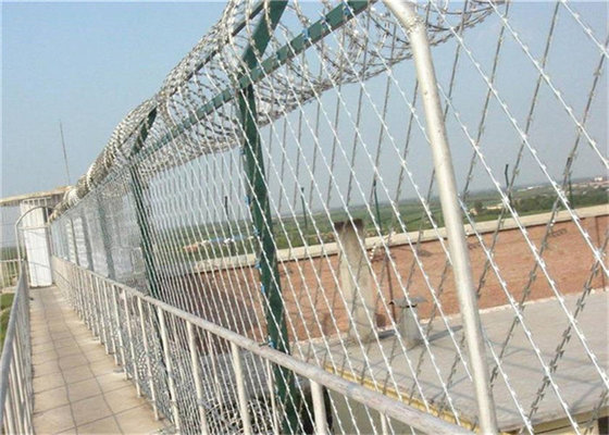 Hot Dipped Galvanized Flat Wrap Razor Wire Mesh,Hot DIP Galvanized Steel, Electro Galvanized / PVC