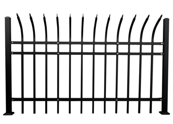 Garden used wrought iron fencing for sale powder coated spear top steel fencing