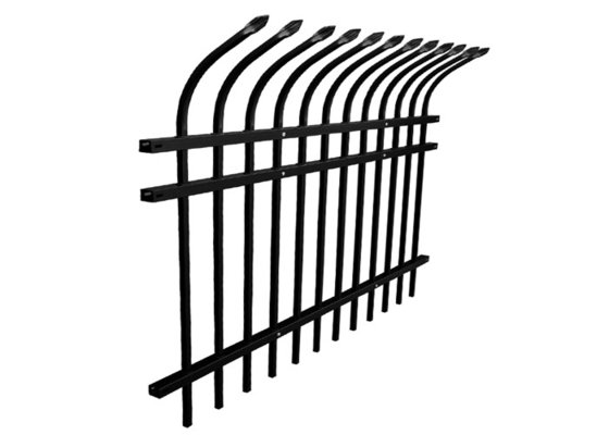 Garden used wrought iron fencing for sale powder coated spear top steel fencing
