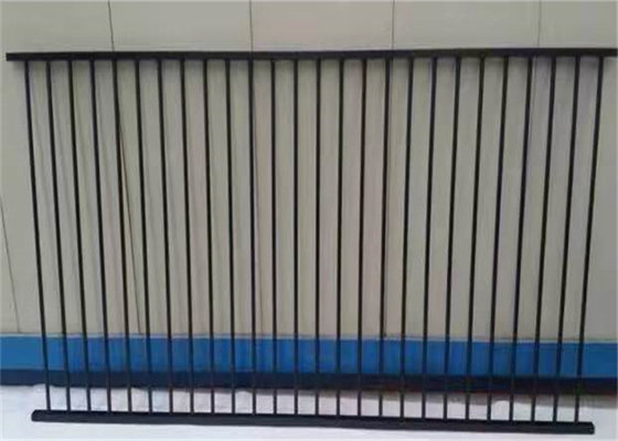 Used steel fencing black powder coated ornamental wrought iron fence