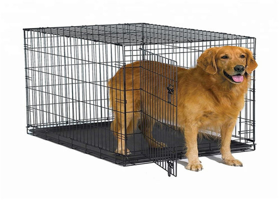 Customized Powder Coated Black Color Round Pipe Dog Kennel Size 6'H x 4'L x 8'W