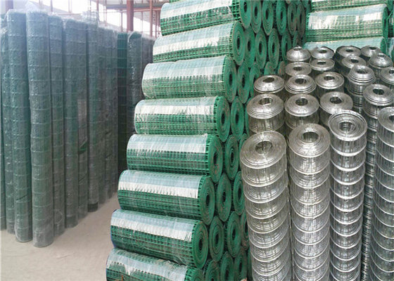 1/2'' 1'' Green color pvc coated black galvanized iron wire welded mesh roll