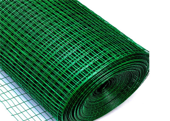 1/2'' 1'' Green color pvc coated black galvanized iron wire welded mesh roll