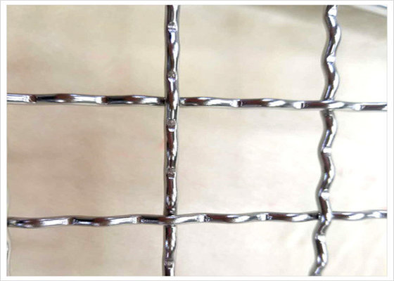 Corrugated metal woven mesh decorative curtain wall mesh crimped wire mesh
