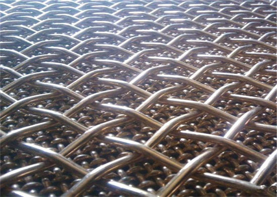 Corrugated metal woven mesh decorative curtain wall mesh crimped wire mesh