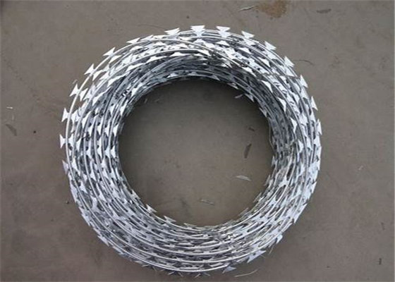 Galvanized Razor Wire Coils With Loops ，Steel Wire, Hot Dipped Galvanized/Electro Galvani