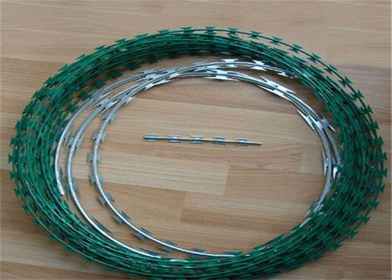 Galvanized Razor Wire Coils With Loops ，Steel Wire, Hot Dipped Galvanized/Electro Galvani