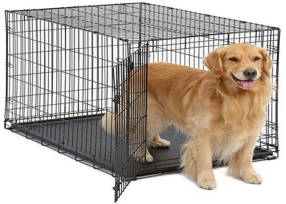 3 Sizes Stainless Steel Premium Heavy Duty Pet Dog Crate Cage Kennel For Medium Large Sized Dogs
