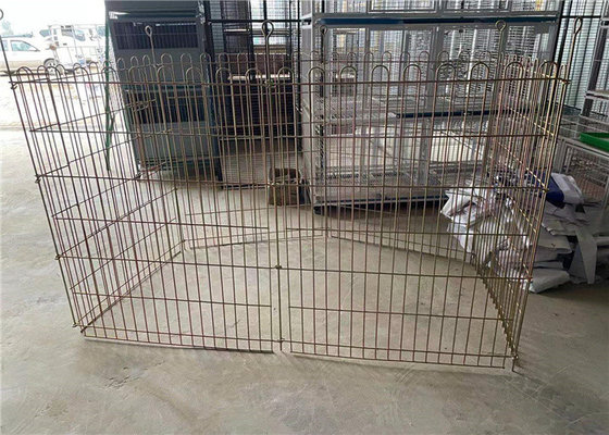 Pet cage and pet house dog kennels with tray folding metal dog cage