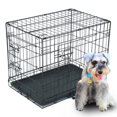 DIVTOP Double Door Wire Dog Crate,Professional High Quality Metal Dog Kennel High Duty Large Animal Dog Cage.