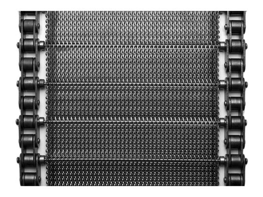 Food Processing Stainless Steel Wire Flat Chain Link Mesh Conveyor Belt