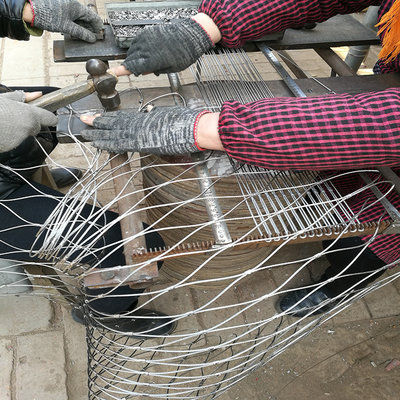 Stainless steel rope cable wire net flexible slope mesh zoo protecting mesh