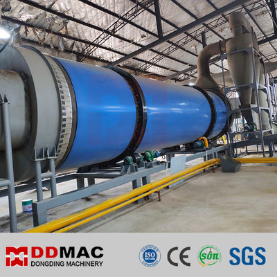 Coconut Peat Fiber Drying for Making Coconut Peat Bricks, Rotary Drum Dryer