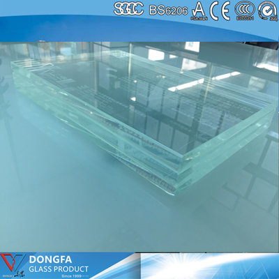 15+15 high strength clear tempered laminated glass with CE certificate
