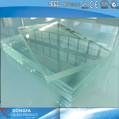 15+15 high strength clear tempered laminated glass with CE certificate