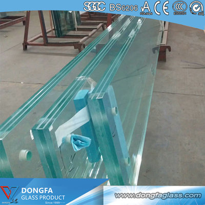 clear SGP laminated curtain wall glass for commercial buildings