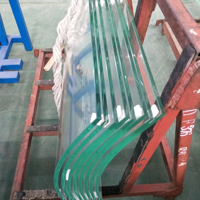 High Safety 10mm 12mm Clear Tempered safety curved glass price for staircase railing