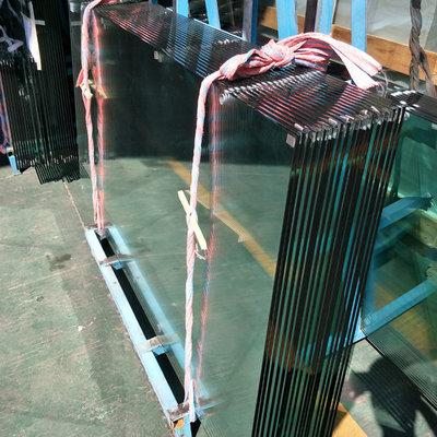 SGCC standard Custom size 12mm clear tempered safety glass for Button Structural Balustrade Railing