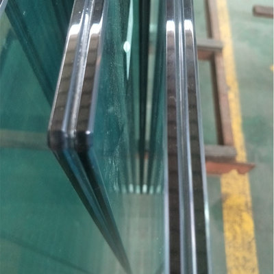 SGCC standard Clear tempered 13.52mm PVB film laminated safety framelsess glass Railing