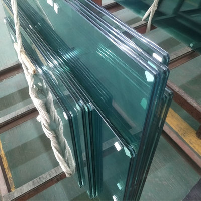 SGCC standard Clear tempered 13.52mm PVB film laminated safety framelsess glass Railing