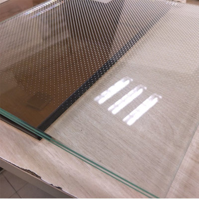 1/2" thick clear safety frit pattern tempered laminated glass panel for Infinity frameless railing system