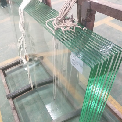 13.52mm Ultra clear tempered laminated safety glass panels for stainless steel shoe glass balustrade