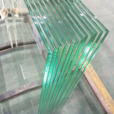 13.52mm Ultra clear tempered laminated safety glass panels for stainless steel shoe glass balustrade