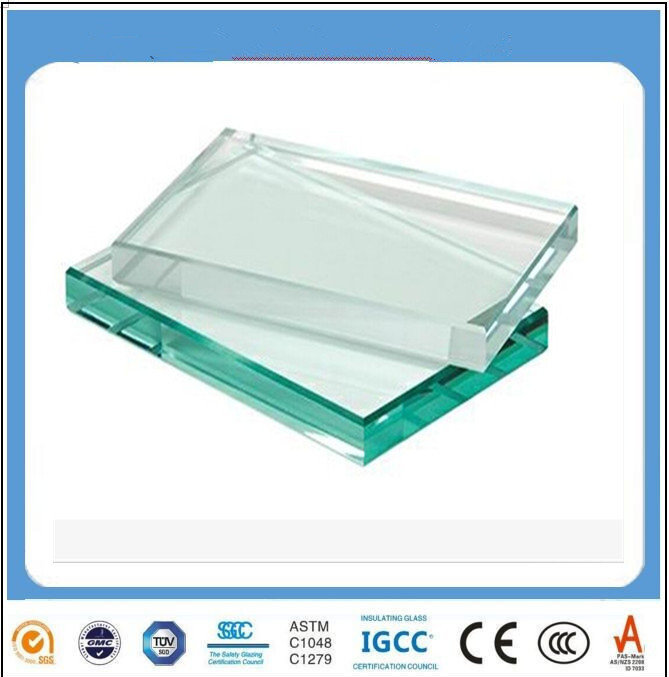 12mm jumbo size clear tempered glass with certificate for bathrooms
