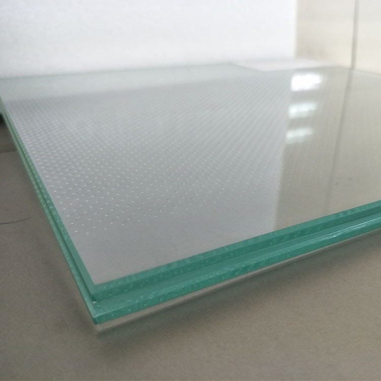 1/2" thick clear safety frit pattern tempered laminated glass panel for Infinity frameless railing system