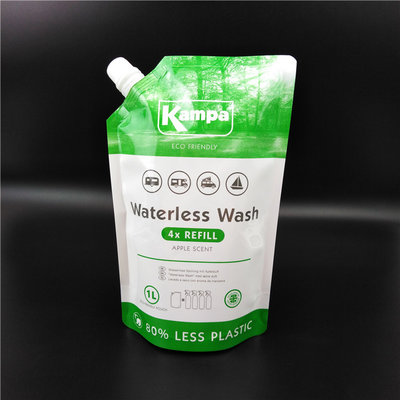 The factory produces 1.5L gravure printing plastic packaging bag for wood wax/doypack