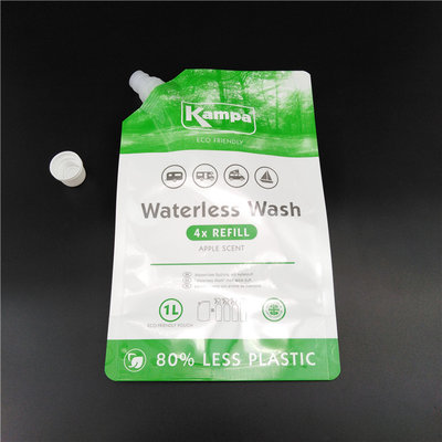 The factory produces 1.5L gravure printing plastic packaging bag for wood wax/doypack