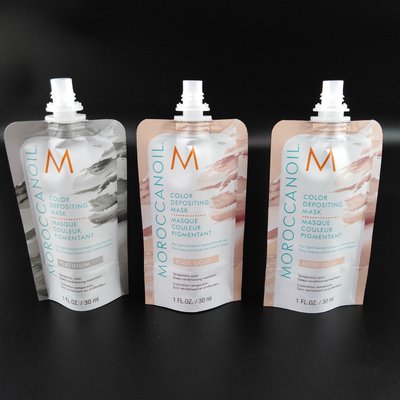 Aluminum foil material stand up suction nozzle color packaging bag for sleeping mask cream