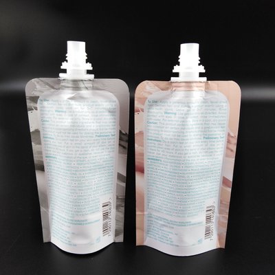 Aluminum foil material stand up suction nozzle color packaging bag for sleeping mask cream