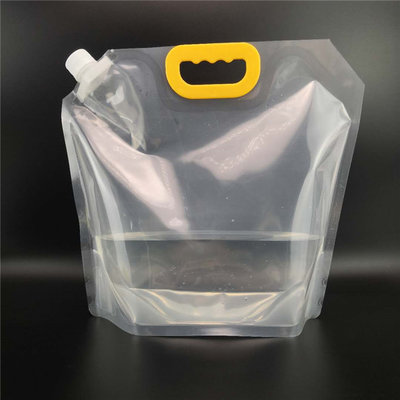 Made in China 5L cow milk PET plastic filling bag/empty stand up large spout soft composite plastic bag/Drink bag