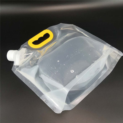 Made in China 5L cow milk PET plastic filling bag/empty stand up large spout soft composite plastic bag/Drink bag