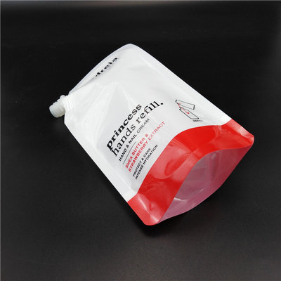 made in China 400ml with nozzle stand up packaging bag for fingernail protection cream/Remove nail polish storage bag