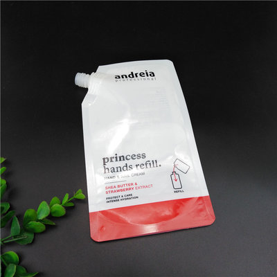 made in China 400ml with nozzle stand up packaging bag for fingernail protection cream/Remove nail polish storage bag