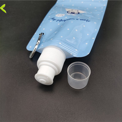 made in China Stand up suction bag with hoop buckle/450ml Compound plastic bags for storing fruit juice