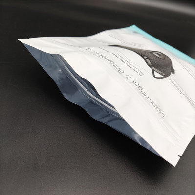 made in China with Zipper reusable sports mask plastic bag /Reusable mask PET bag of zipper seal