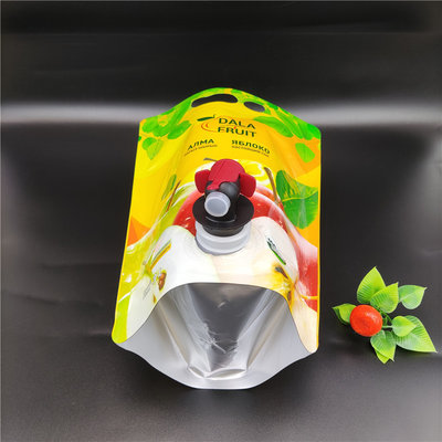 3 liters with vitop valve stand - up aluminum foil bag for apple juice/Professional customized manufacturer
