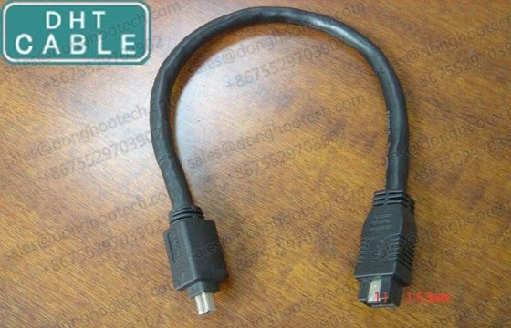 Chain Flex 9P / 4P IEEE 1394 Firewire Cable for Security Vision System 1394B to 1394A Male