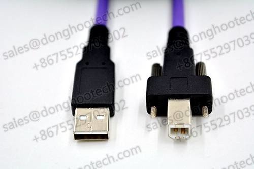 USB 2.0 Locking Cable Hi Speed A to B Printer Port Device Cables