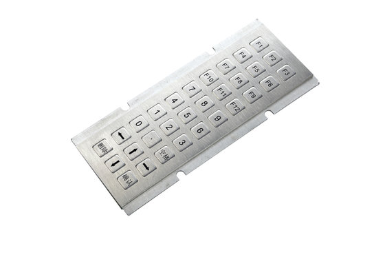 Wired Dustproof Metal Industrial Keypad , Military Keyboards 5V DC