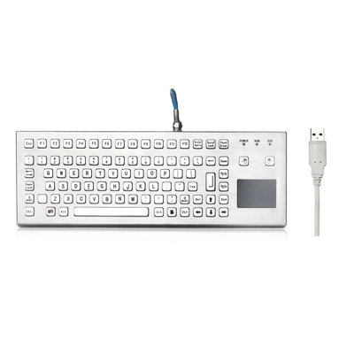 Customzied Stainless Steel Industrial Metal Keyboard With Touchpad For Kiosk