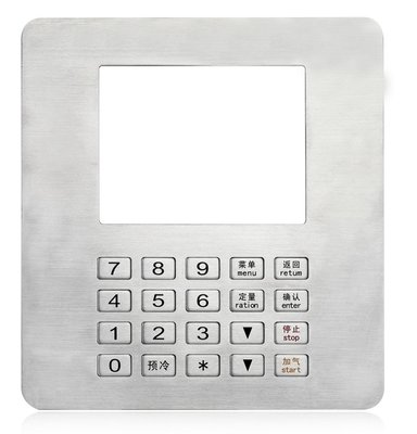 Rugged IP65 Panel Mount Keypad With Display Window , Stainless Steel Numeric Keypad