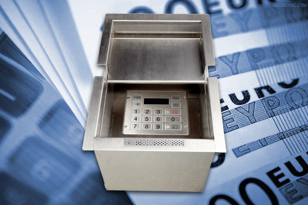 Metal ATM Spare Parts / Banking Device For Bank Window , Password Keyboard + Interphone